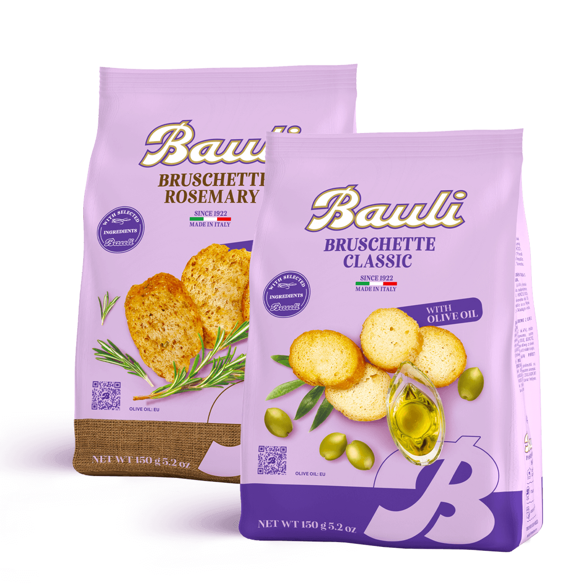 Salted snacks: Bruschetta, Taralli, Breadsticks, Crackers | Bauli